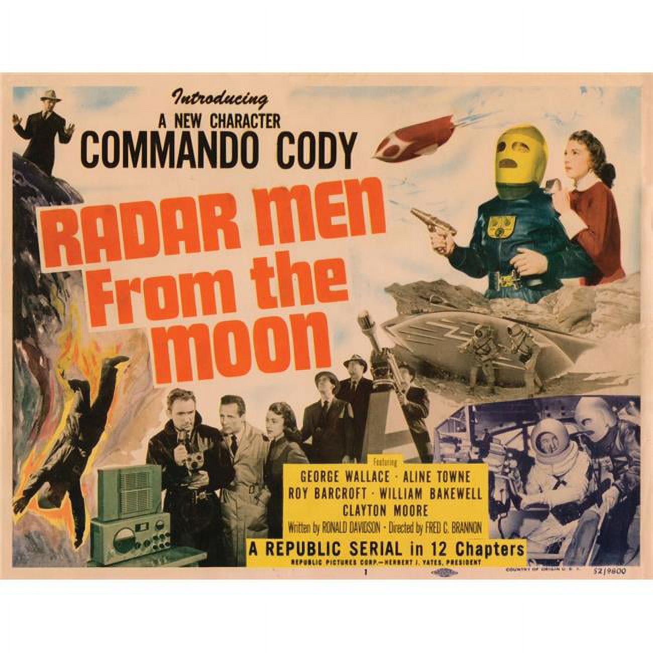 Everett Collection Radar Men From The Moon Lobbycard Title Card George Wallace Helmet Aline ...