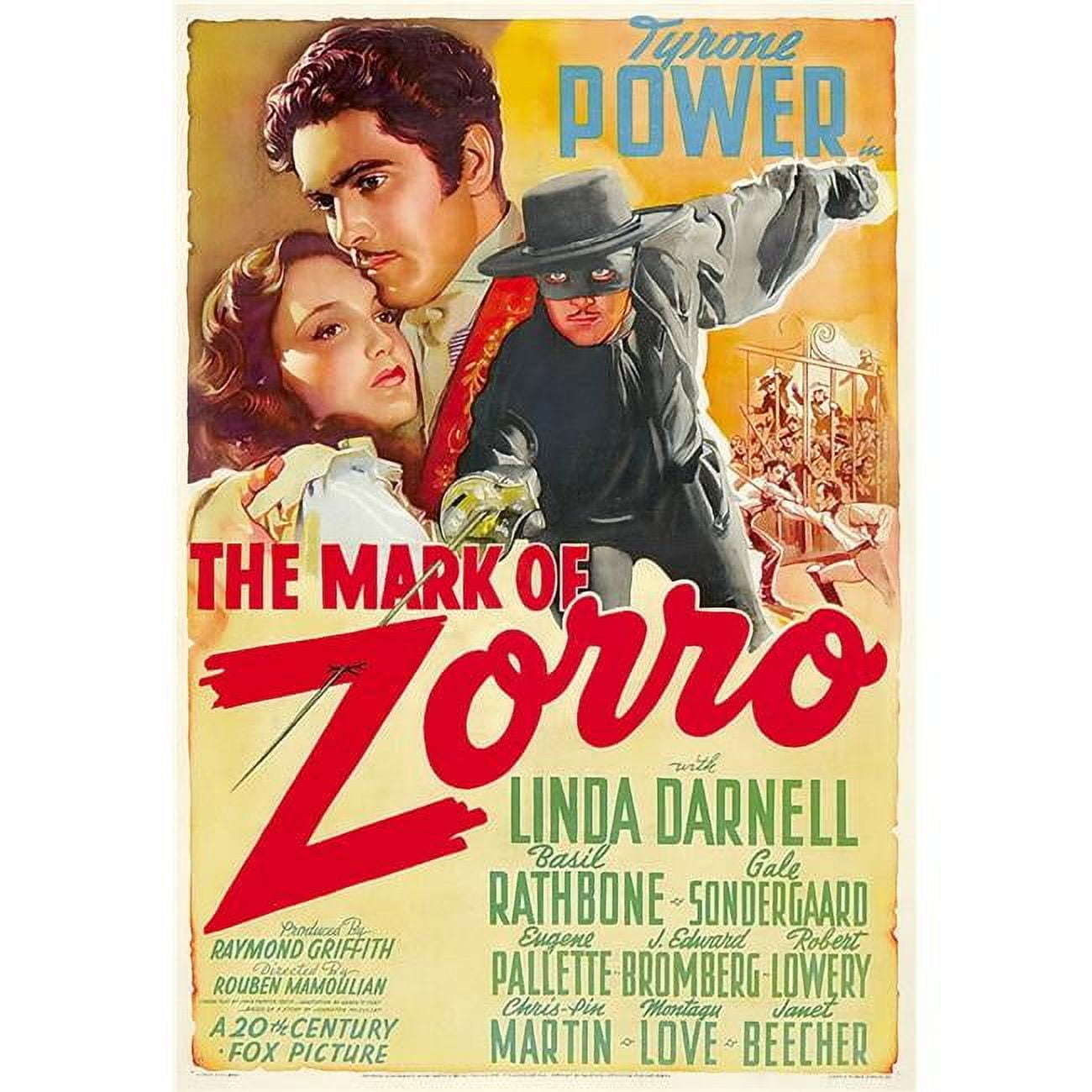 Everett Collection EVCMMDMAOFFE003HLARGE The Mark of Zorro Movie Poster ...