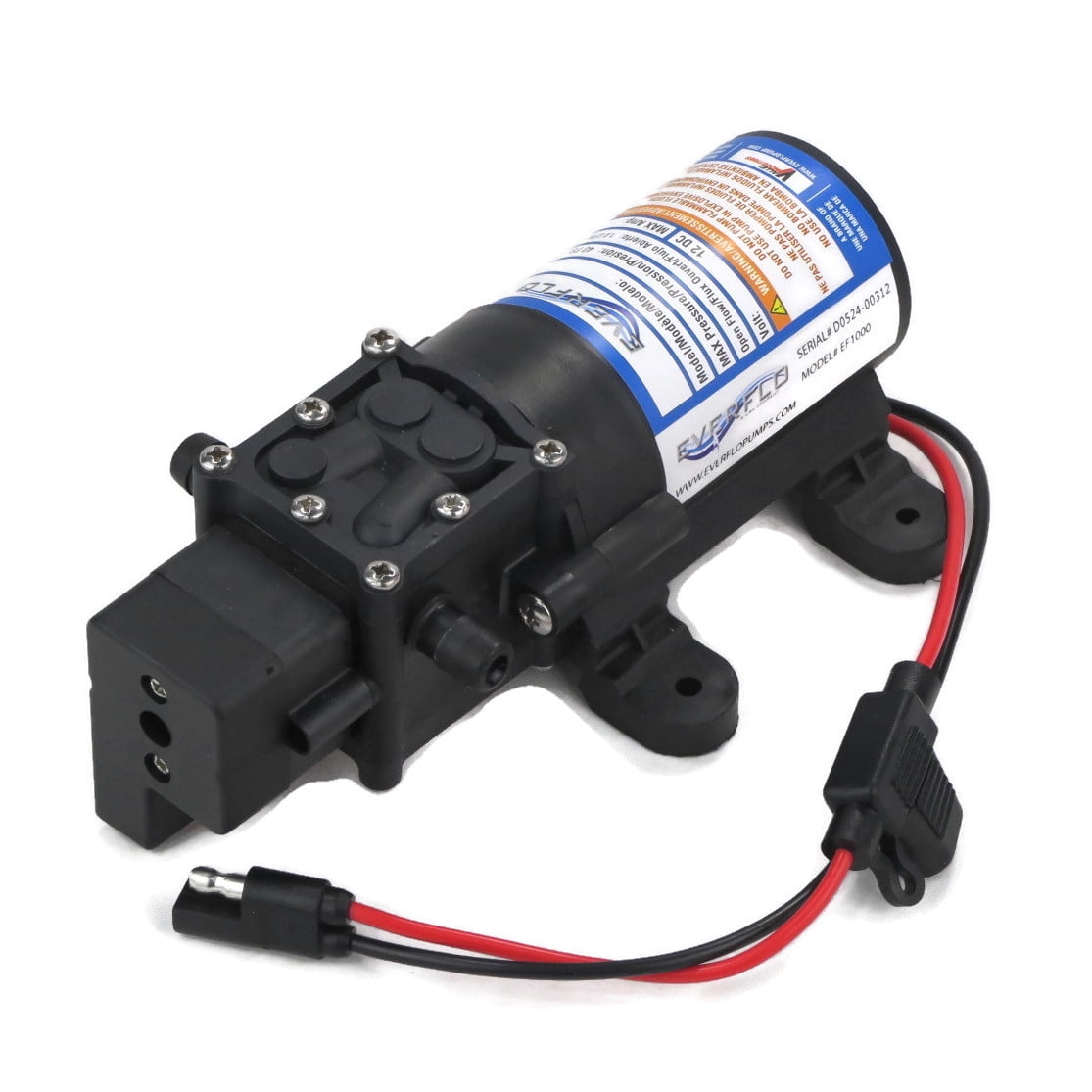 Everflo 12 Volt 1.0 GPM Diaphragm Water Transfer Pump For Motorhomes ...