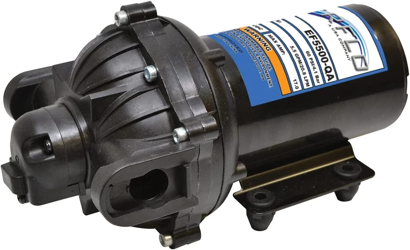 Everflo 12V On-Demand Diaphragm Pump - 5.5GPM, 60 PSI, Quick Attach Ports - Walmart.com