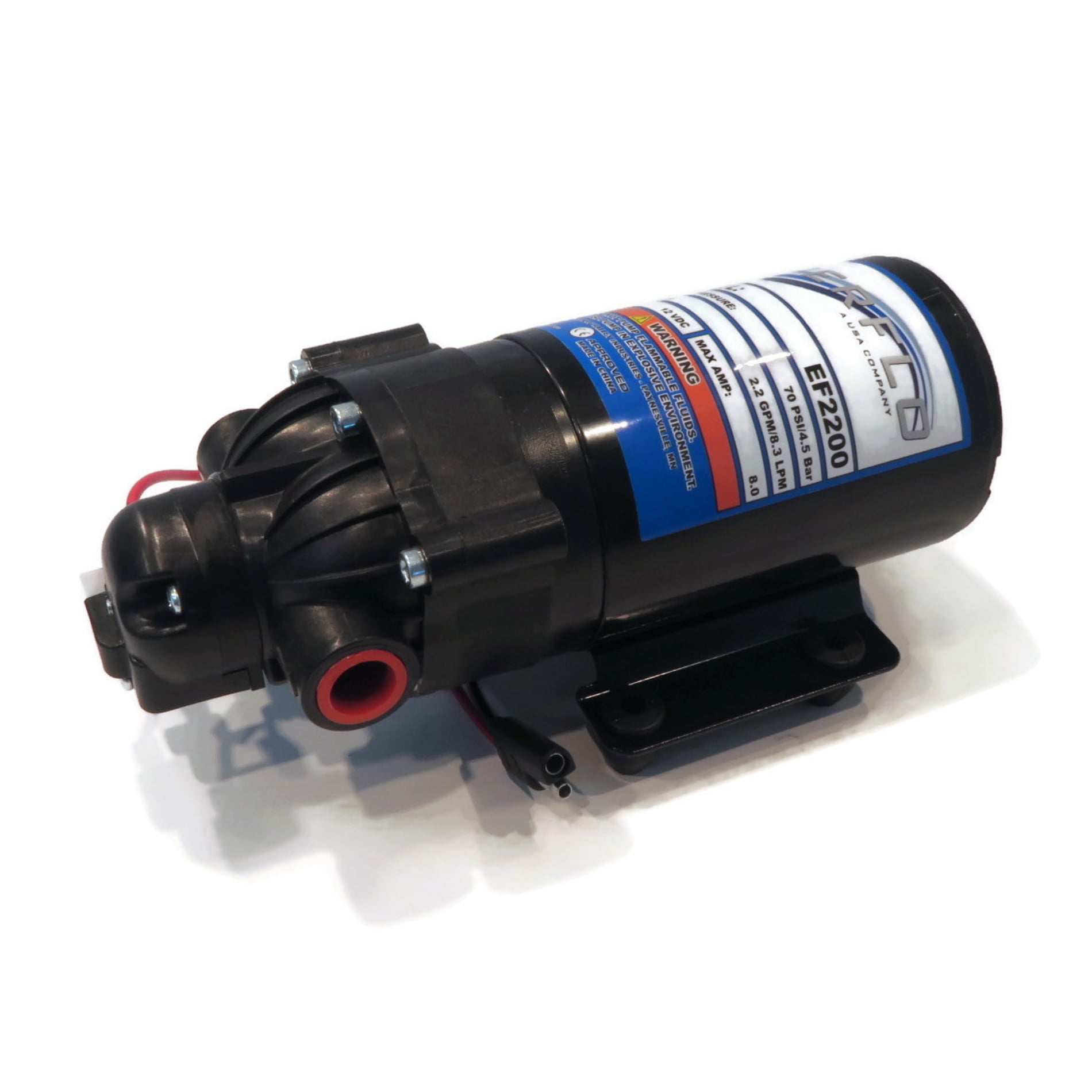 Everflo12 Volt 2.2 GPM Diaphragm Water Pump 70 PSI Lawn Sprayers, Boats ...