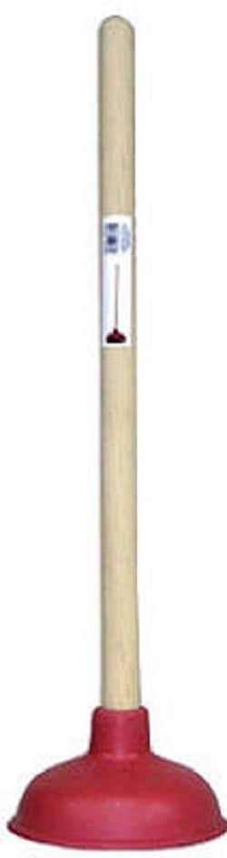 Everflow C28806 6" x 18" Force Cup Wood Handle Household Toilet Plunger ...