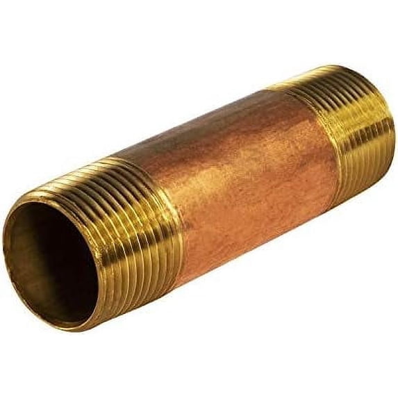 Everflow Supplies NPBR1550 5" Long Brass Nipple Pipe Fitting with 1-1/2 ...