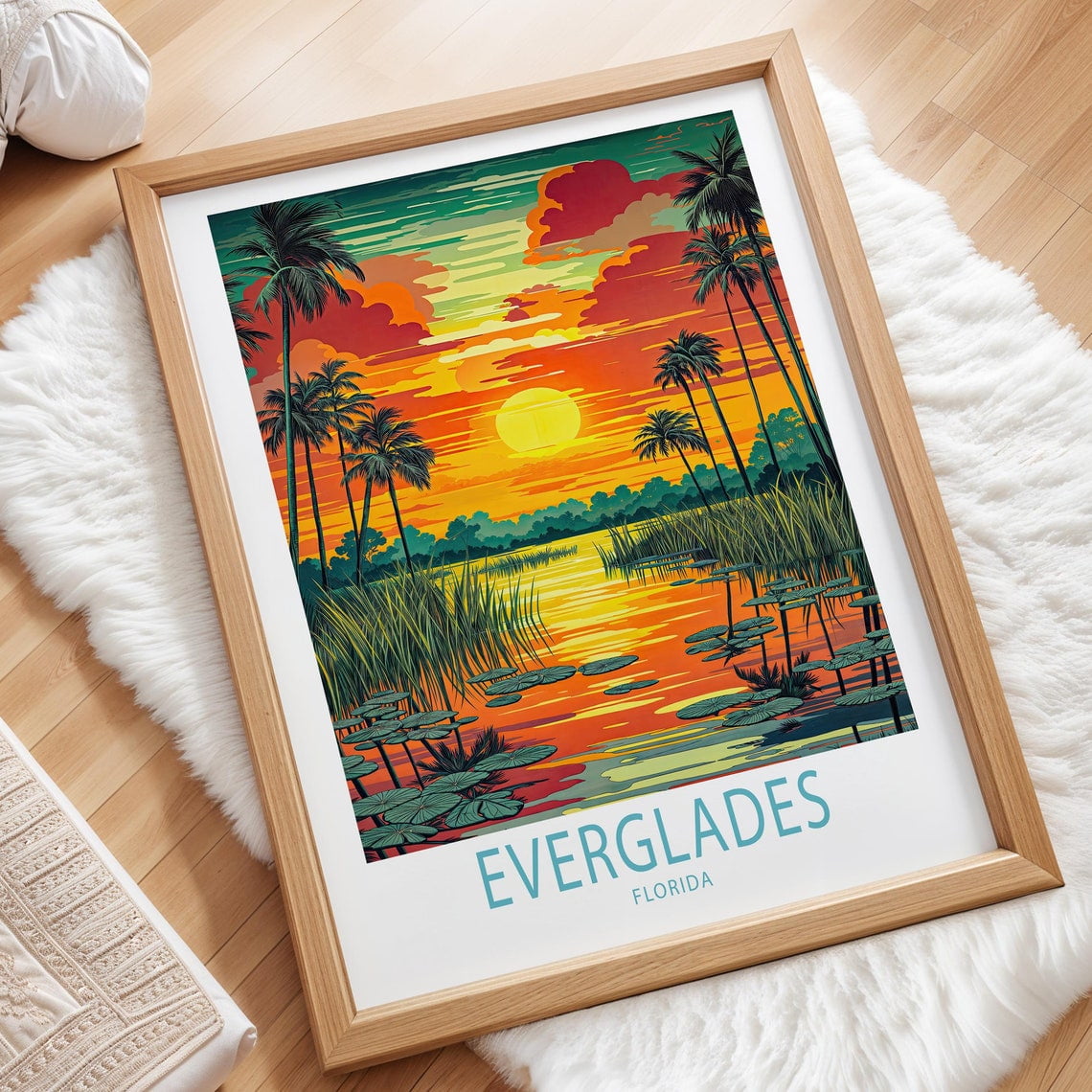 Everglades Florida Travel Poster, Florida Wall Art, Everglades National ...
