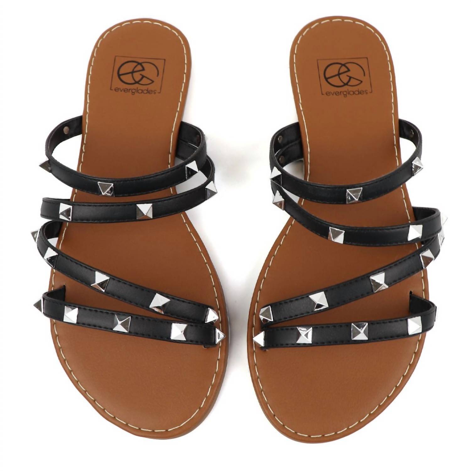 Everglades Mimi 12 Multi-Strap Studded Sandals - Walmart.com
