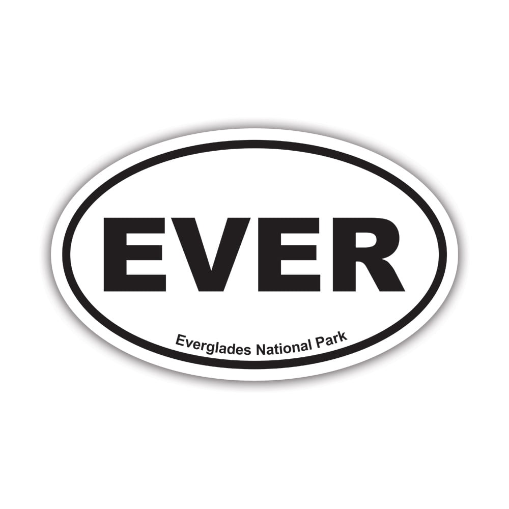 Everglades National Park EVER Oval Sticker Decal - Self Adhesive Vinyl ...