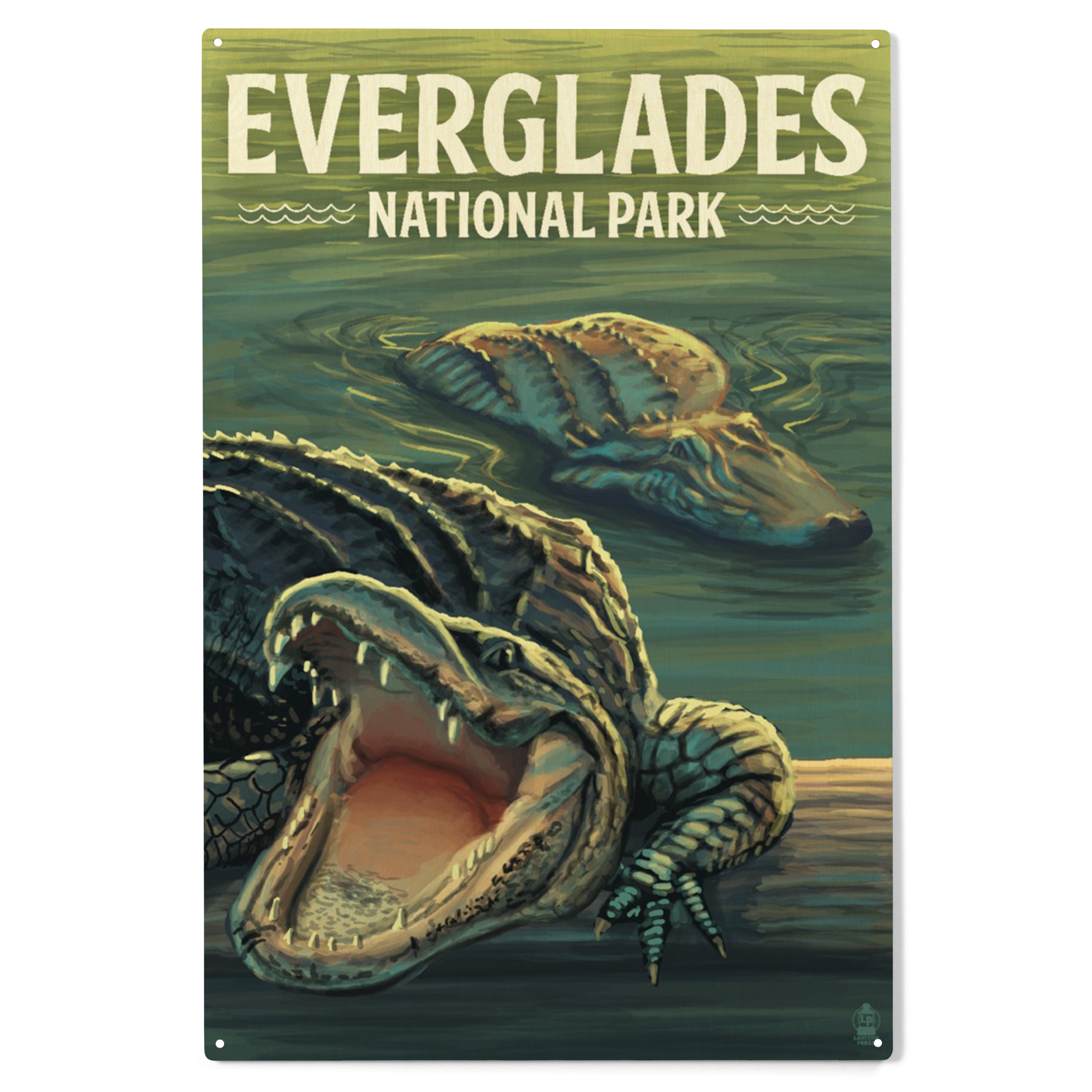 Everglades National Park, Florida, Alligators Birch Wood Wall Sign ...