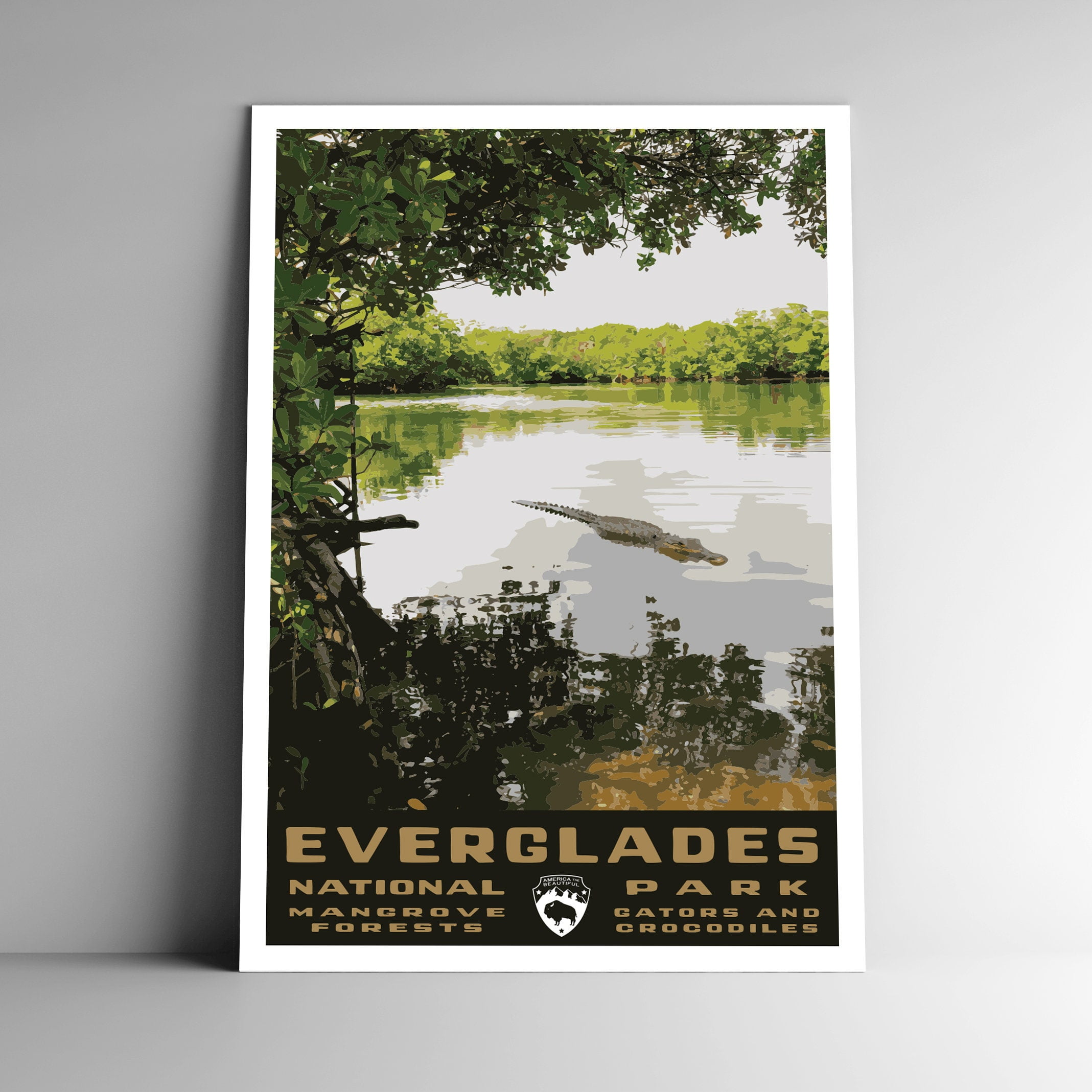 Everglades National Park Vintage Travel Poster / Postcard WPA Style ...