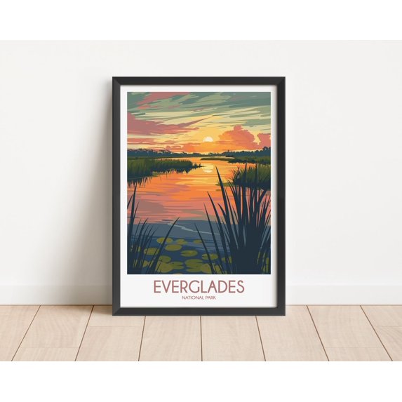 Everglades Poster National Park Scenic Wetland Wall Art, Stretched ...