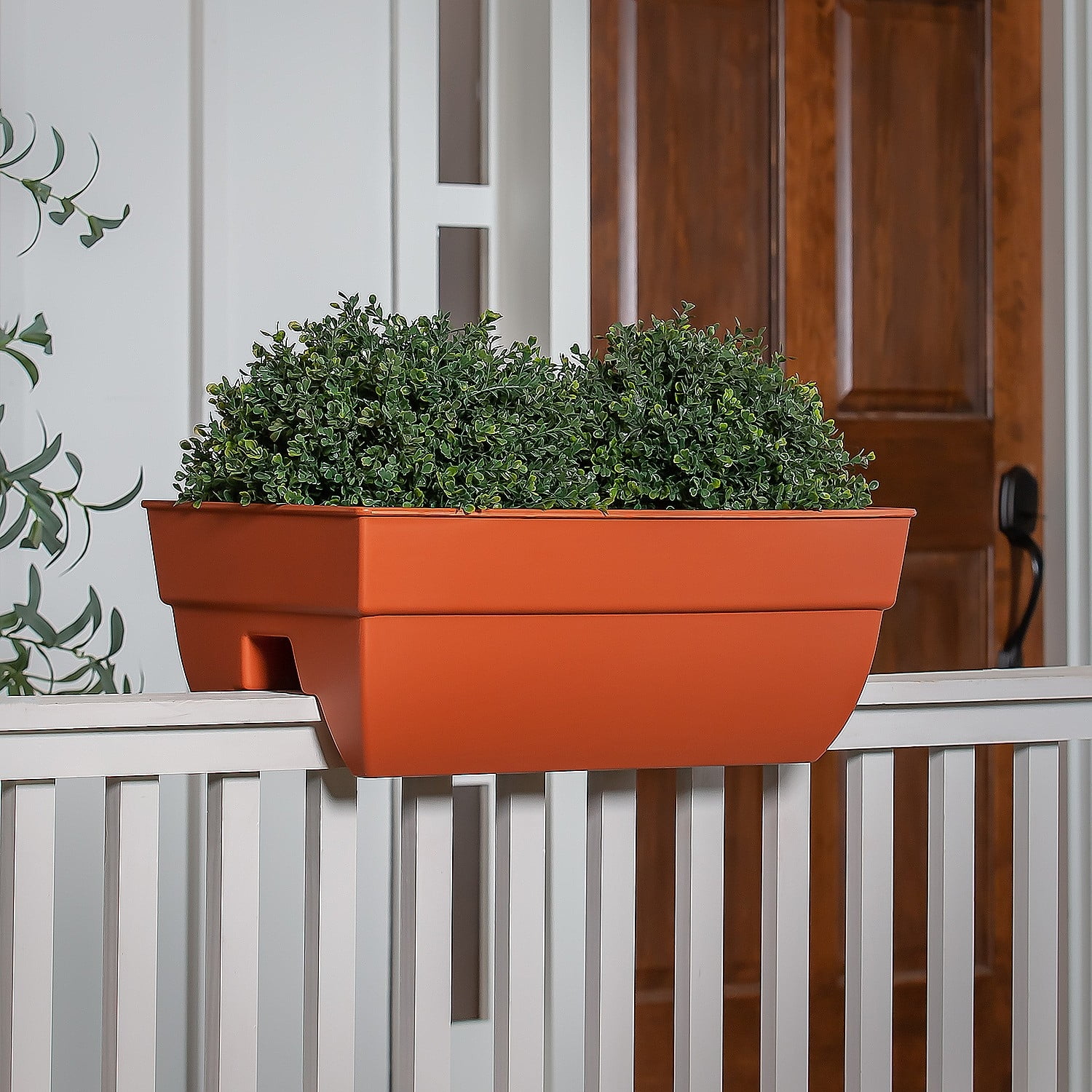 Evergreen 24" Railing Planter, Terra Cotta - Walmart.com