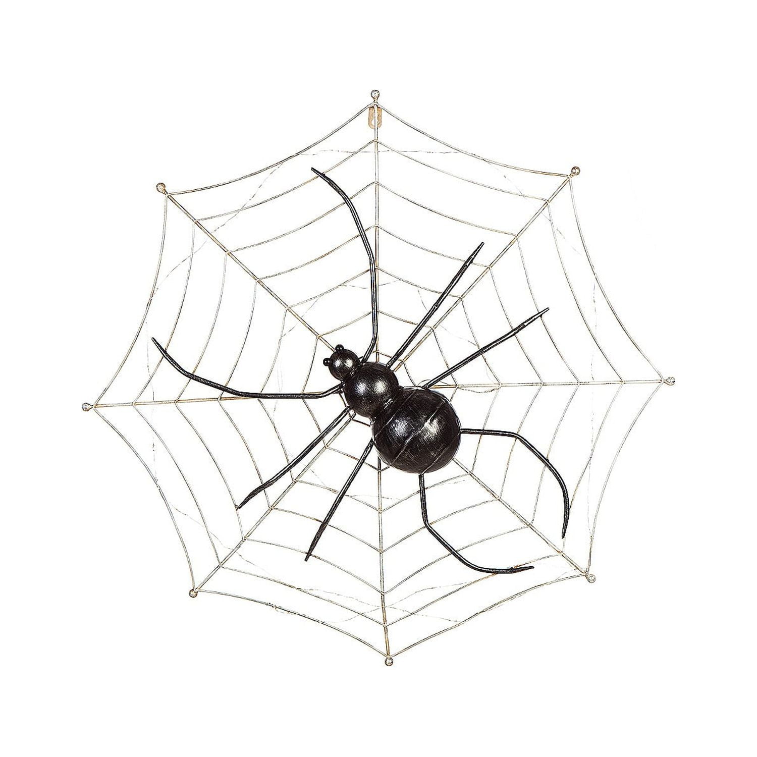 Evergreen 28" LED Battery Operated Spider Web Metal Decor Perfect for ...