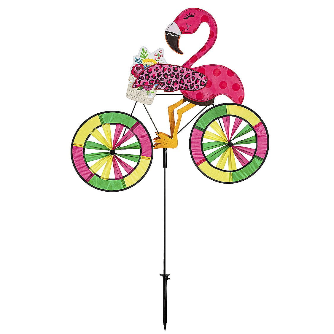 Evergreen 51 in. Flamingo Bicycle Wind Spinner - Walmart.com