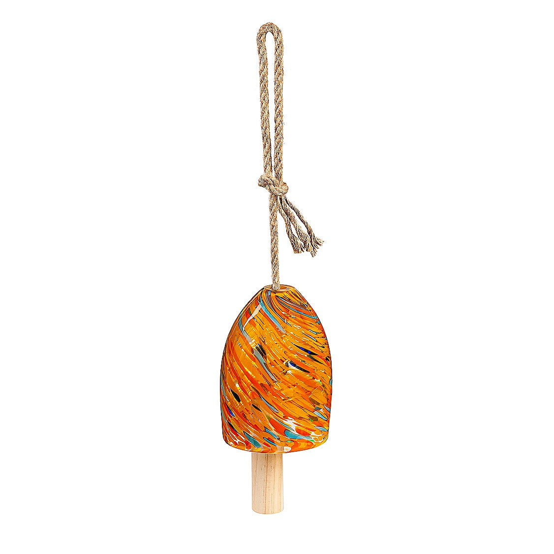 Evergreen 7 in. Yellow Swirl Glass Wind Chime - Walmart.com