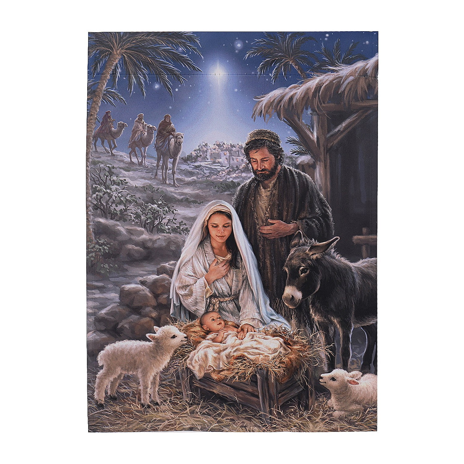 Evergreen A Savior is Born Garden Suede Flag Garden Suede Flag 12.5 x ...