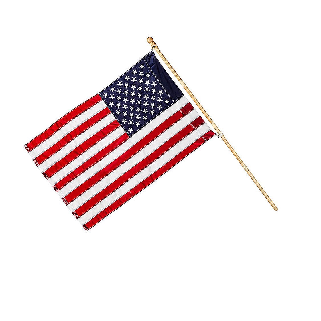 Evergreen American Flag with Wooden Flag Pole & Bracket Kit - Walmart.com