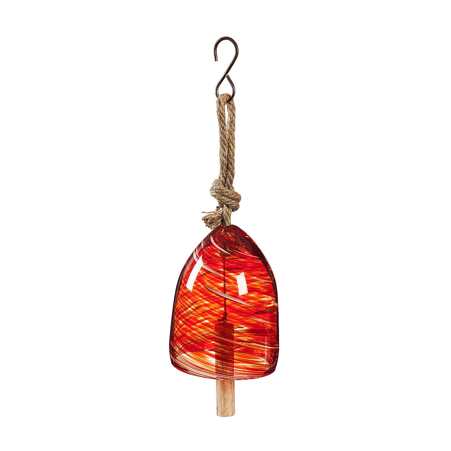 Evergreen Art Glass Speckle Red Bell Chime - Walmart.com