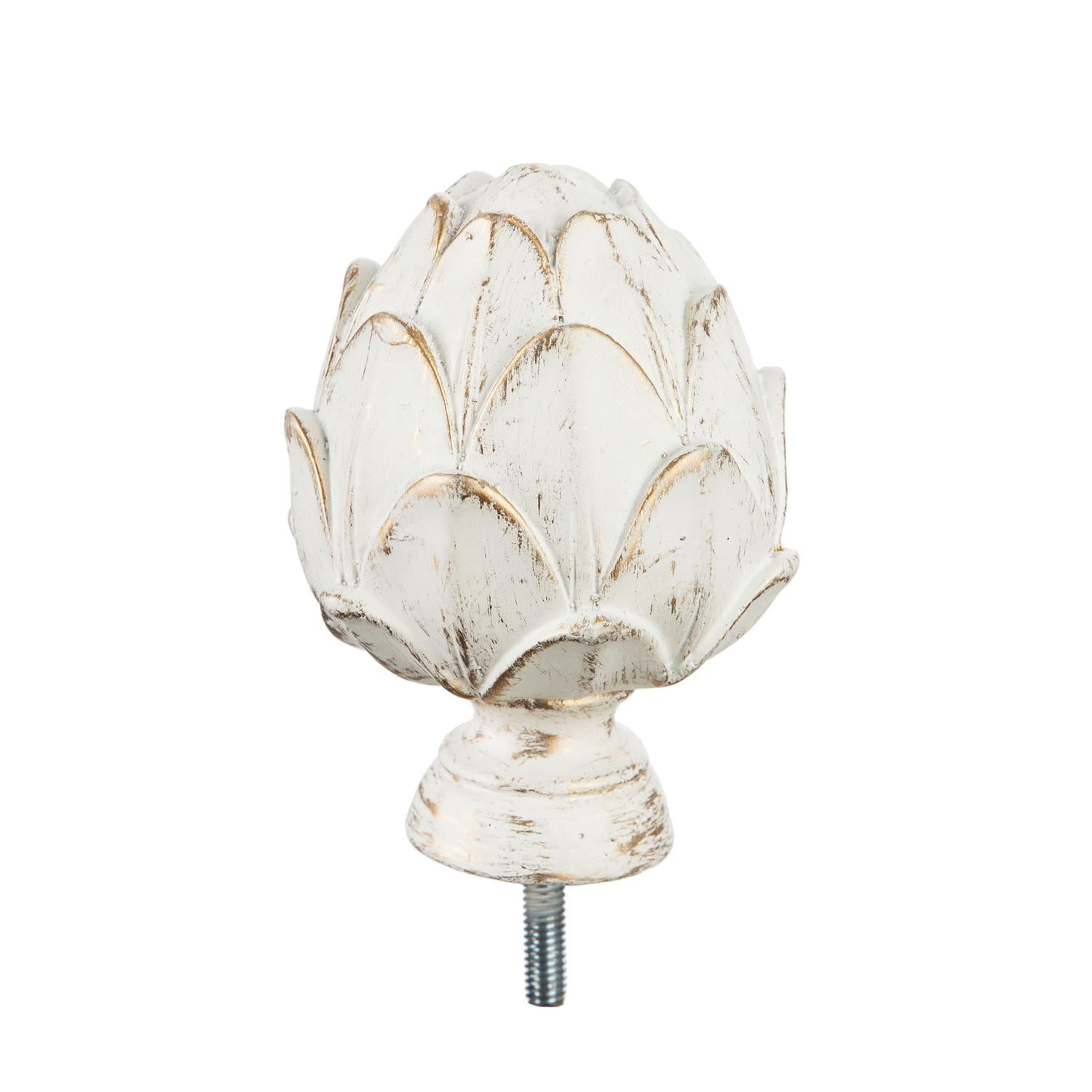 Evergreen Artichoke Interchangeable Finial, Ivory- 4.5x2.5x2.5 in ...