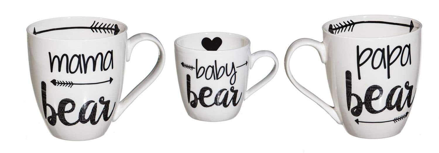 Evergreen Beautiful Bear Family Ceramic Cup O' Java Cup Gift Set ...