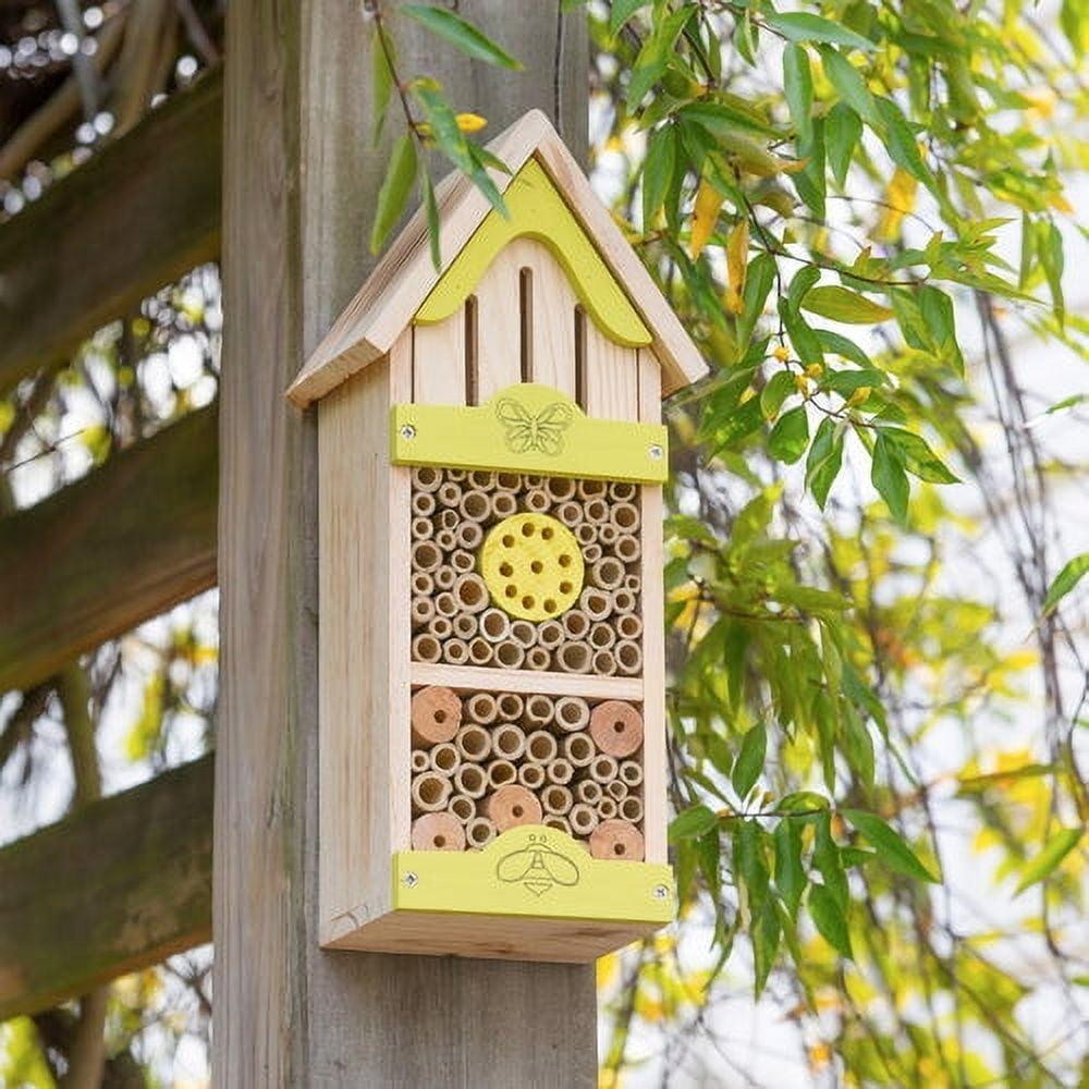 Evergreen Bird House, Nordic Bee & Butterfly House,4.5x6.5x14 Inches ...