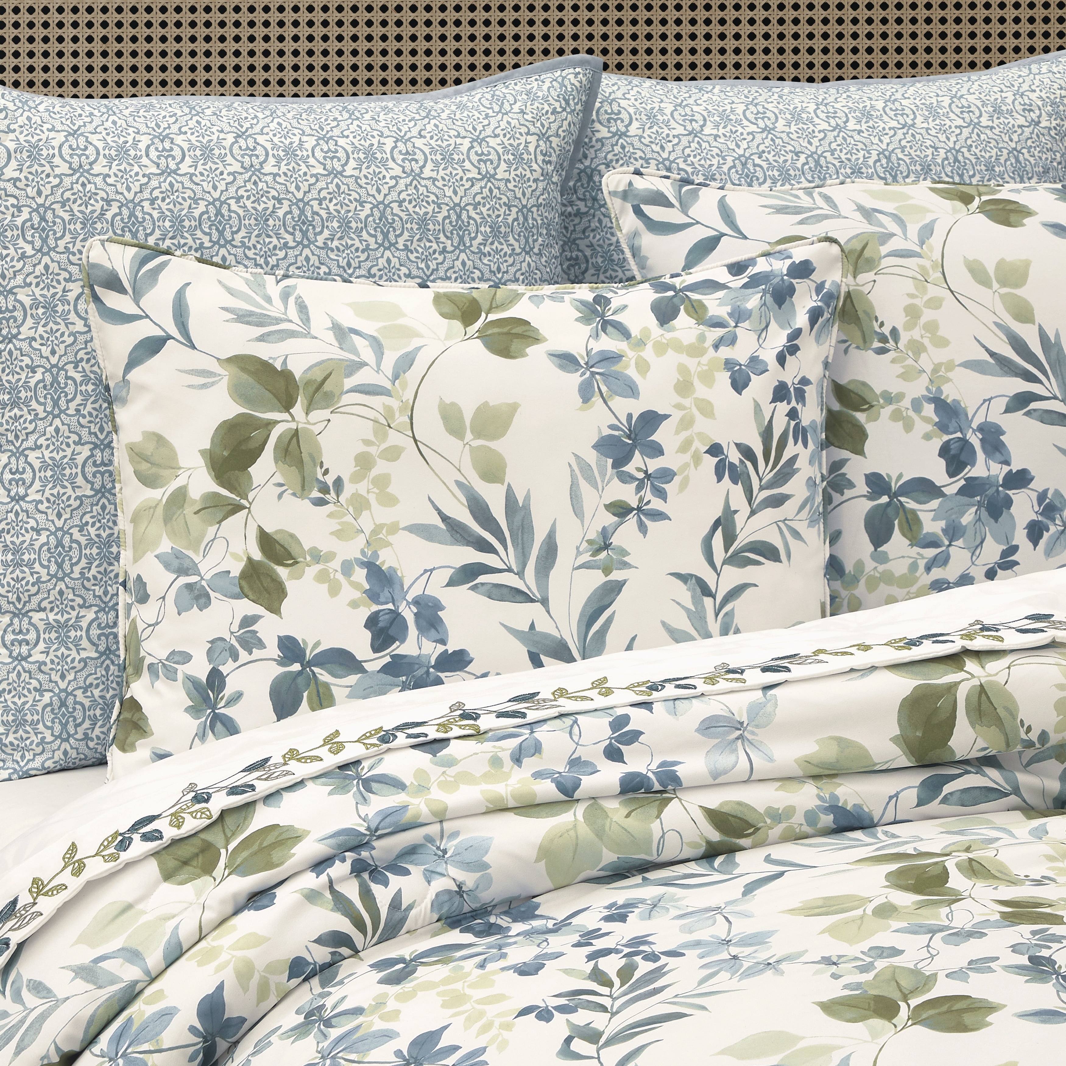 Evergreen Blue Comforter Set Queen - Walmart.com