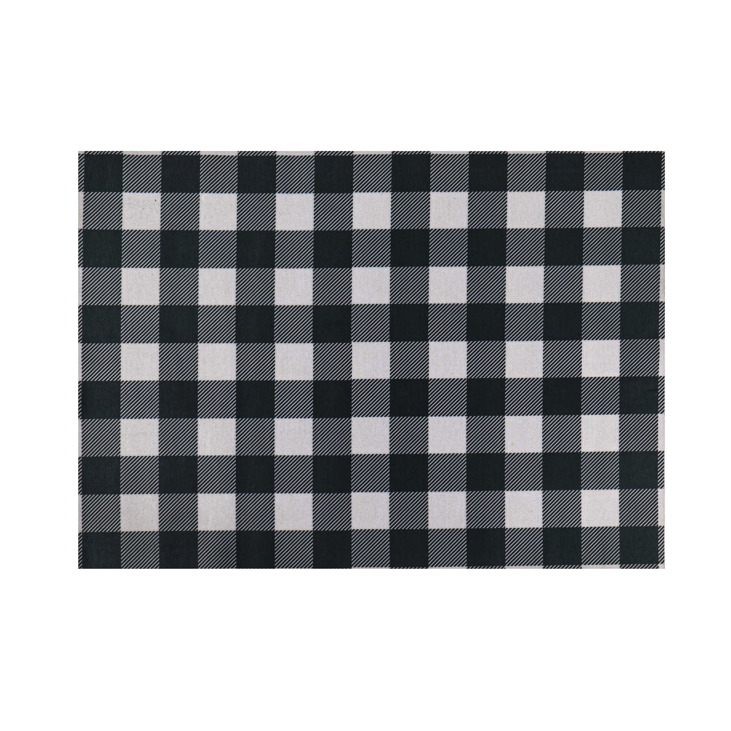 Evergreen Buffalo Check Layering Mat Indoor Outdoor 2'2"x3'6" Black ...