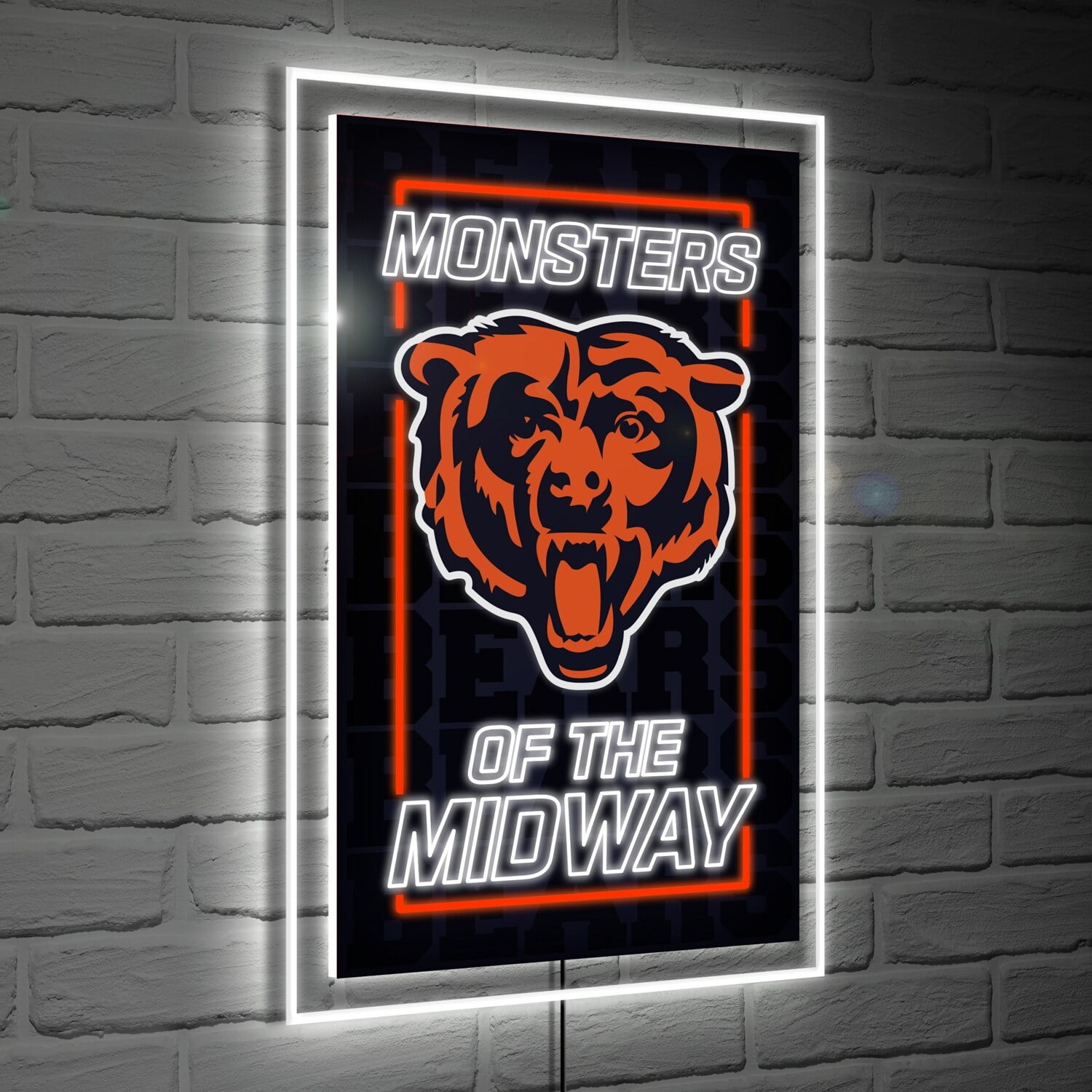 Evergreen Chicago Bears LED Lighted Sign Black - Walmart.com