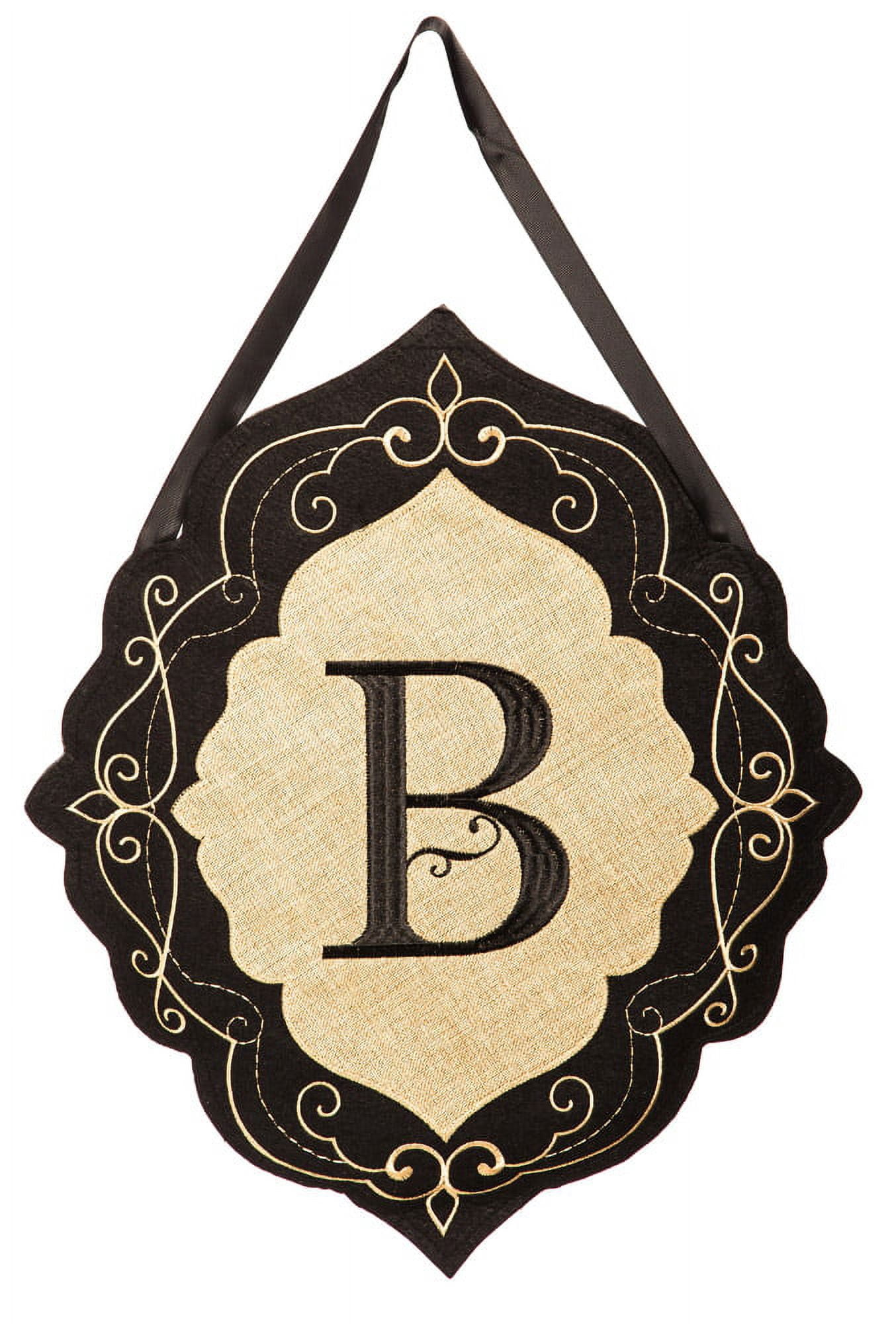 Evergreen Classic Monogram B Burlap Door Decor - Walmart.com
