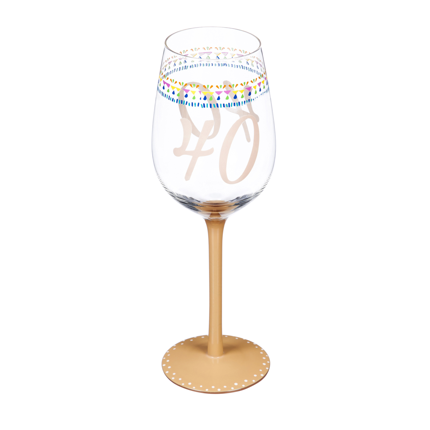Evergreen Color Changing Wine Glass, 12 OZ, Birthday Confetti 40th ...