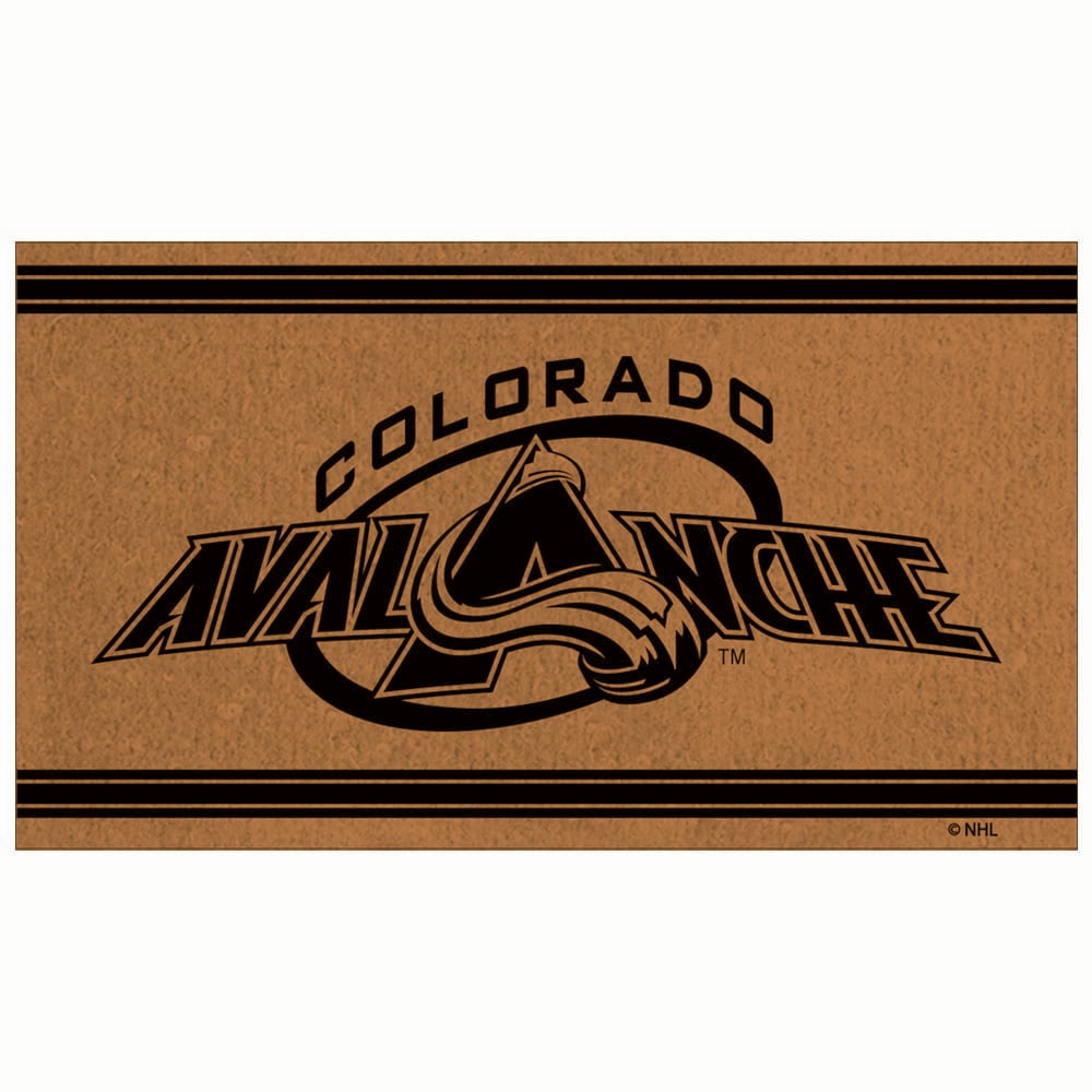 Evergreen Colorado Avalanche Logo Turf Mat, Brown- 28 x 16 Inches ...