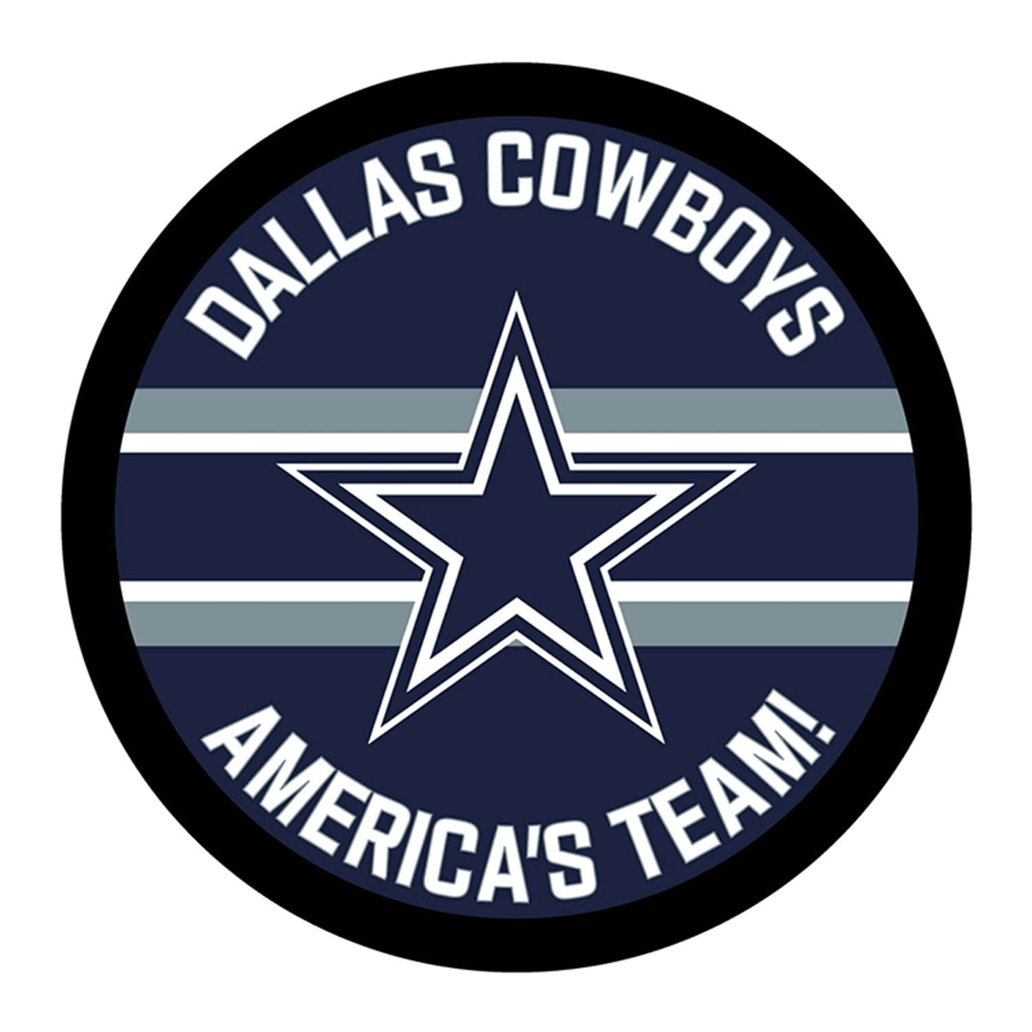 Dallas Cowboys 15" Round LED Lit Wall Sign - Walmart.com