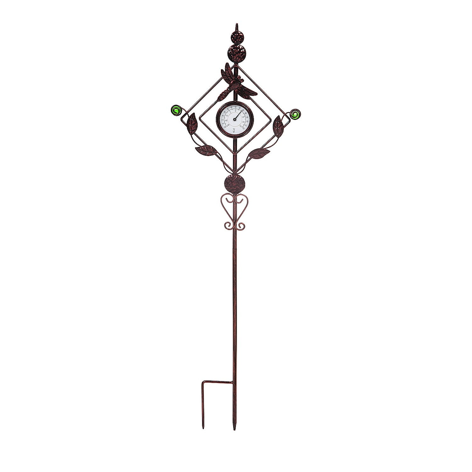 Evergreen Dragonfly 32 in. Thermometer Garden Stake - Walmart.com