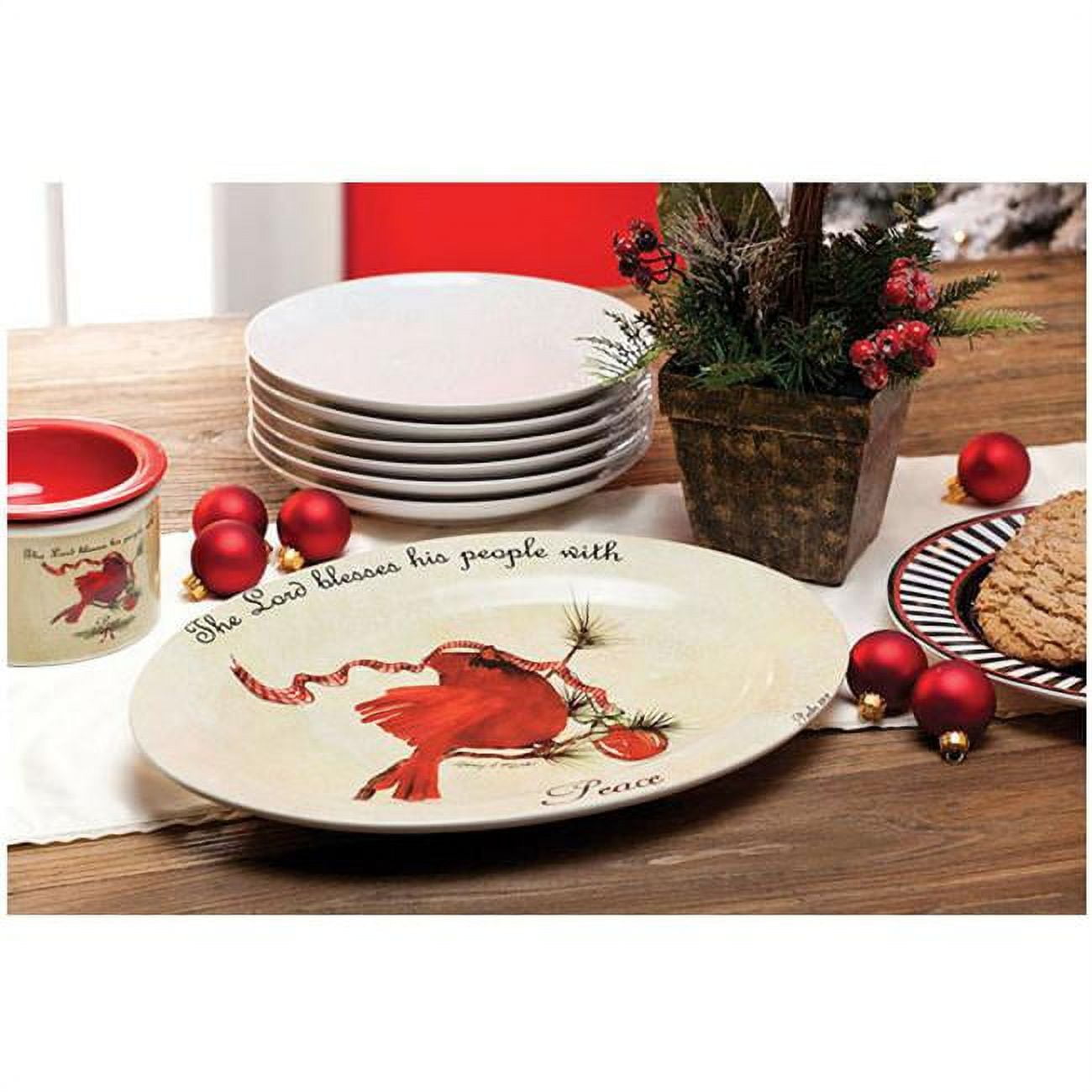 Evergreen EG3PCS3643 Cardinal Serving Platter - Walmart.com