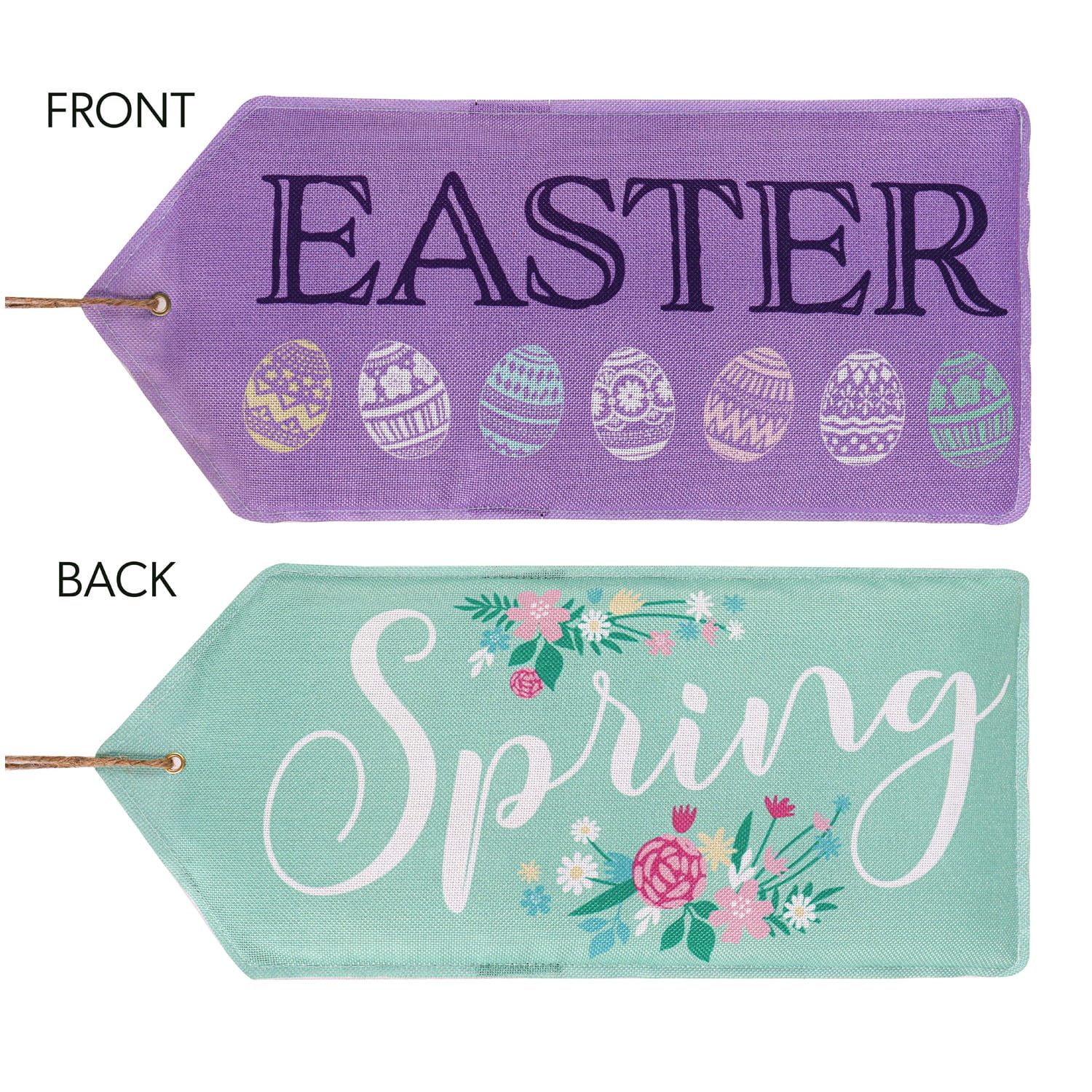 Evergreen Easter, Spring Reversible Door Tag- 8x18 in Fade and Weather ...