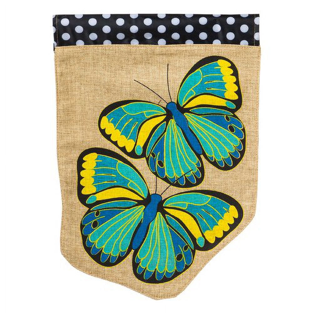Evergreen Burlap Regular Flag - Butterfly - Walmart.com