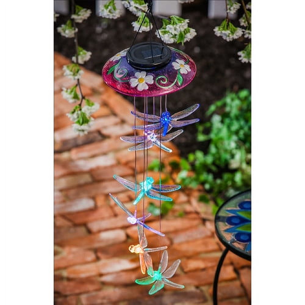 Evergreen Enterprises, Inc Decorative Glass Topper Solar Mobile Wind ...