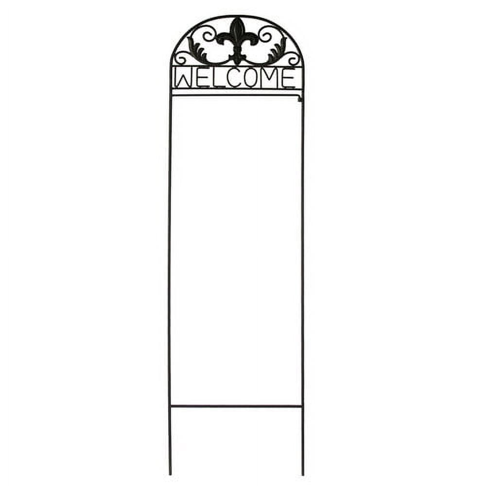 Evergreen Enterprises, Inc Fleur De Lis Welcome Garden Flag Arbor Stand ...