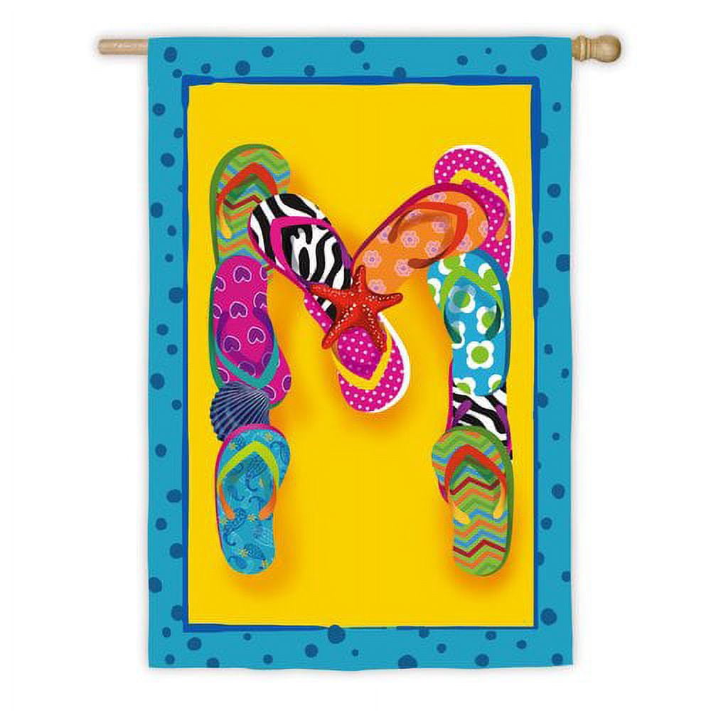 Flip Flop Monogram Garden Flag - M - Walmart.com