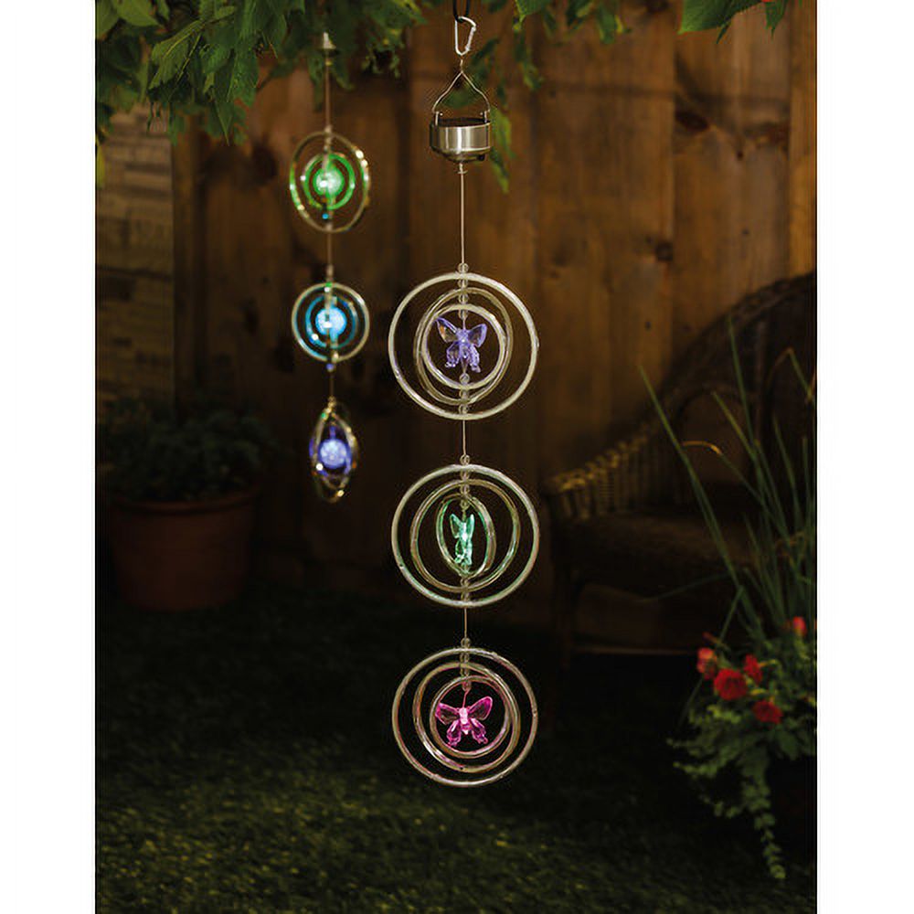 Evergreen 3-Tiered Color Changing Butterfly Solar Mobile - Walmart.com