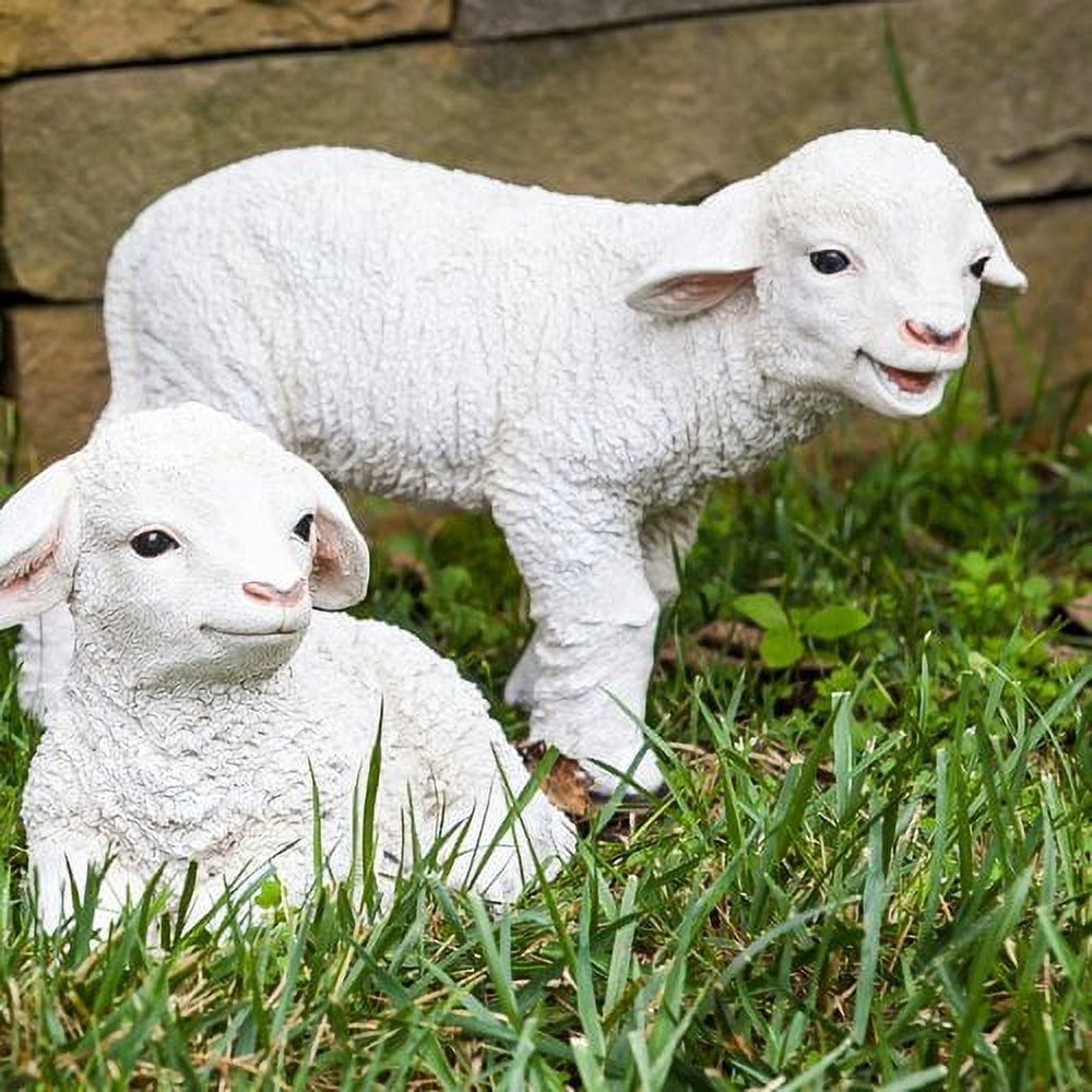 New Creative Peaceful Standing Lamb Garden Statue - Walmart.com