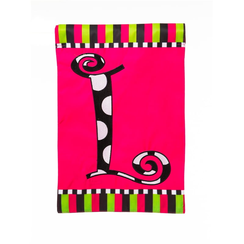 Evergreen Enterprises, Inc Twirly Curly Monogram Garden Flag - Walmart.com