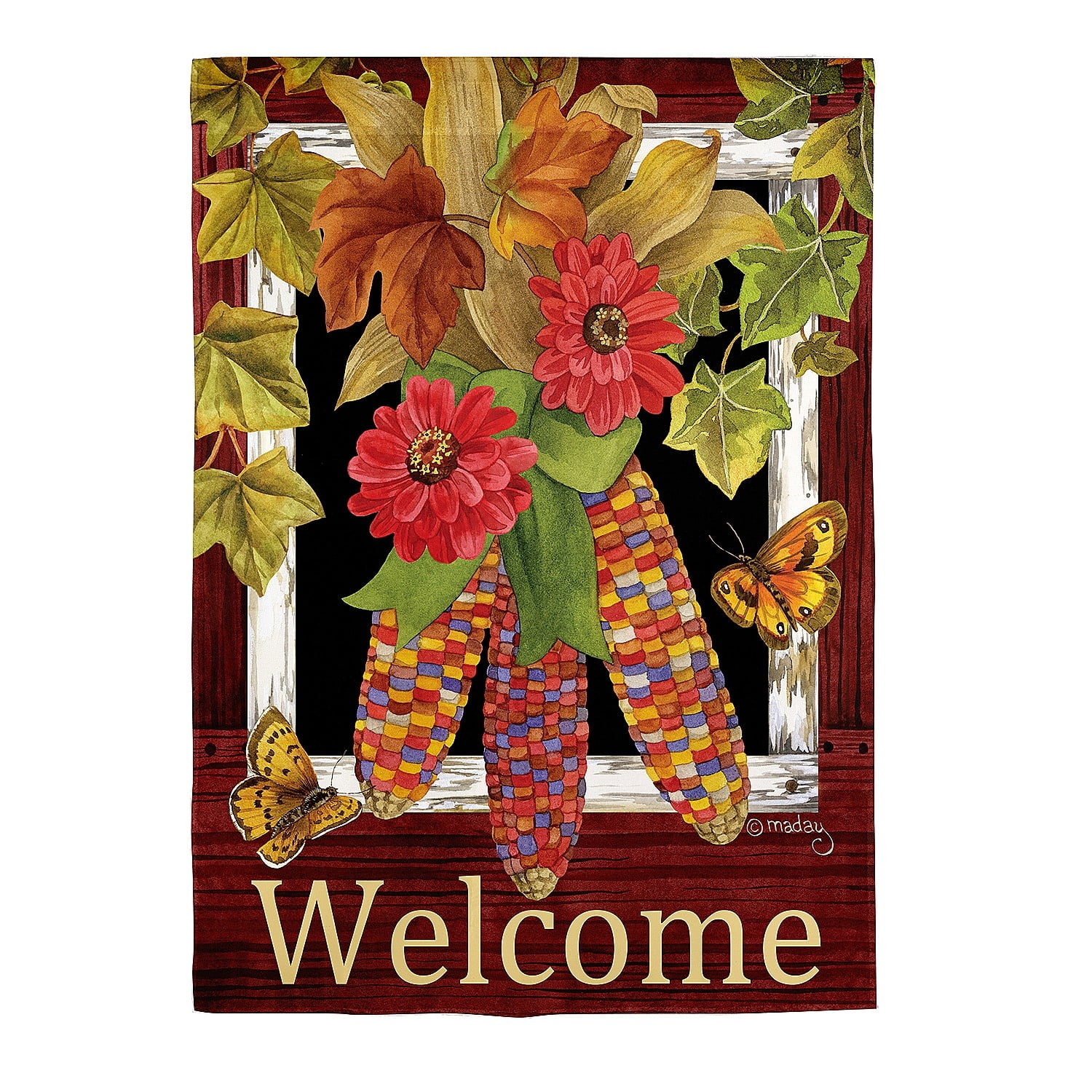 Evergreen Fall Corn Suede Garden Flag 12 x 18 Inches Indoor Outdoor ...