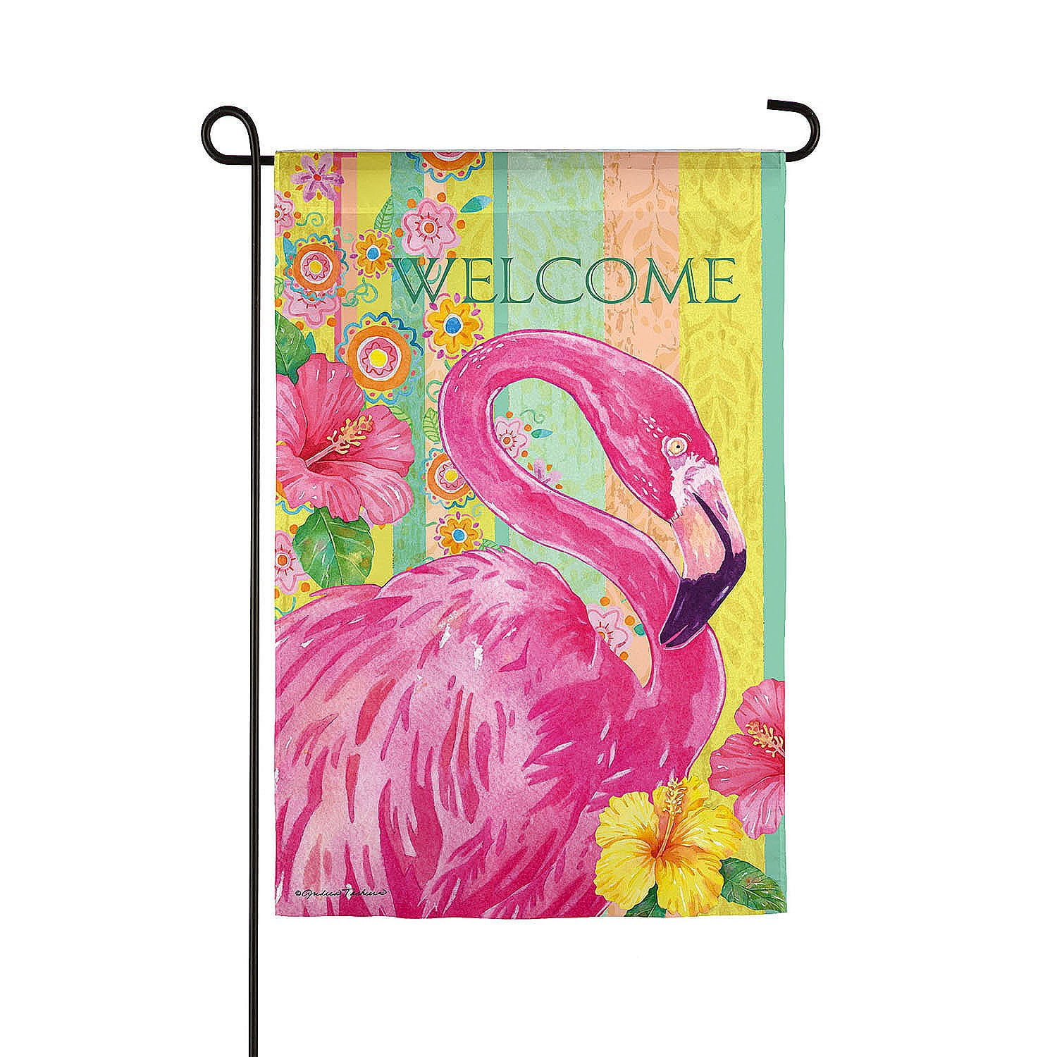 Evergreen Flag Boho Flamingo Garden Suede Flag - Walmart.com