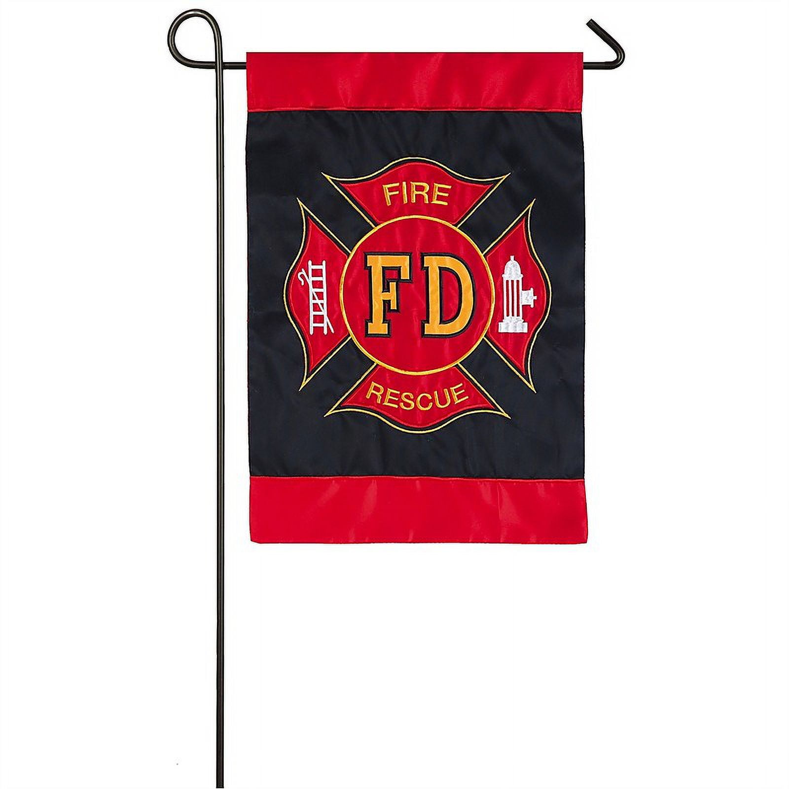 Evergreen Flag Fire Department Garden Applique Flag - Walmart.com
