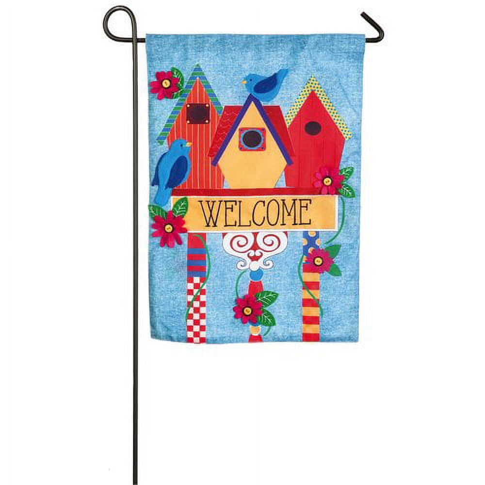 Evergreen Flag & Garden Birdhouse Welcome 2-Sided Polyester 1'6'' x 1'1 ...