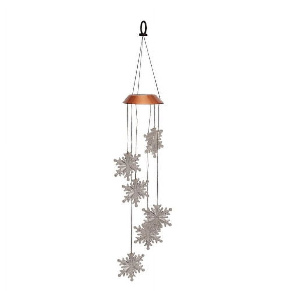 Evergreen Flag & Garden Snowflake Solar Mobile Wind Chime - Walmart.com