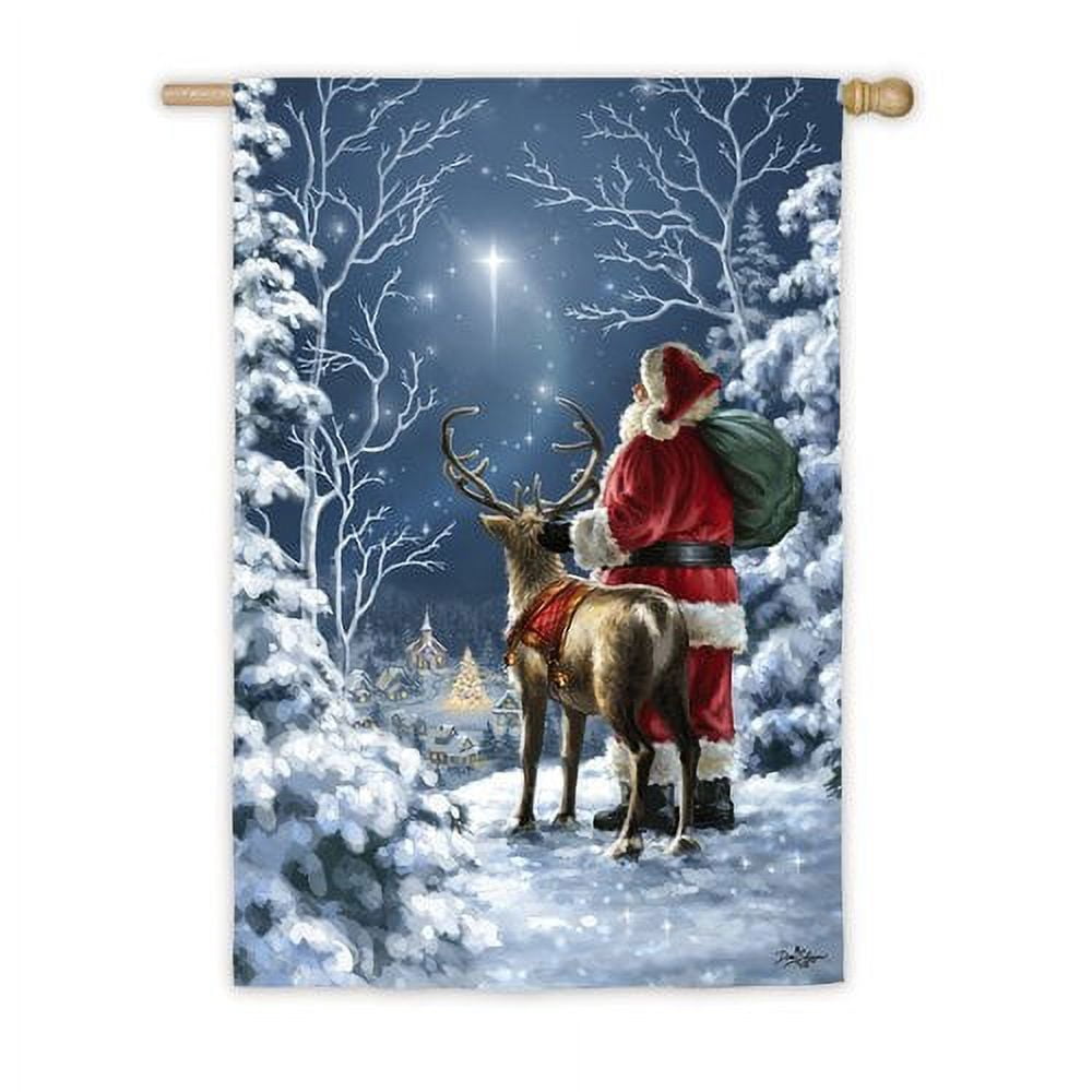 Starry Night Santa Flag 2 Sided Vertical House Banner - Walmart.com