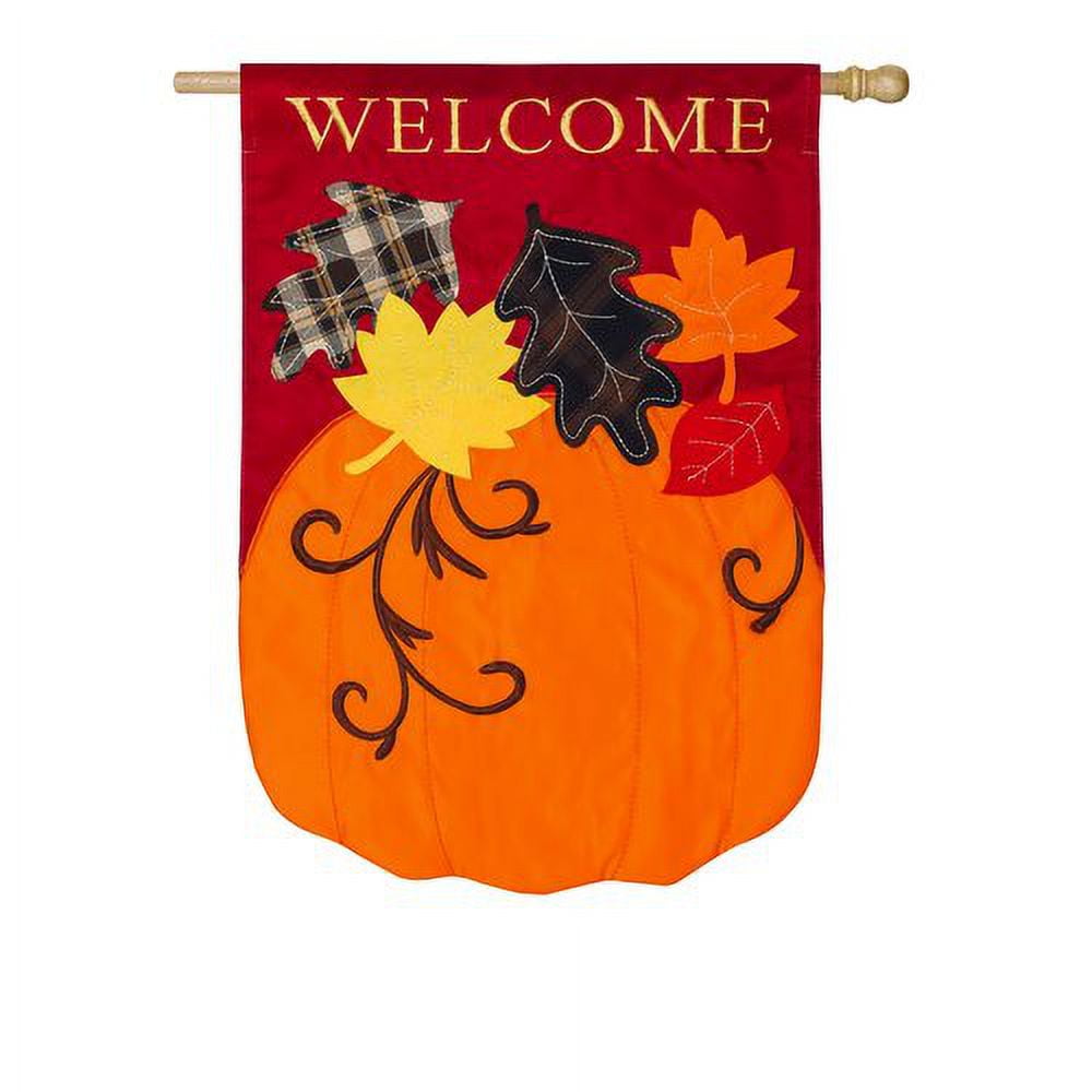 Evergreen Applique House Flag - Welcome Fall - Walmart.com