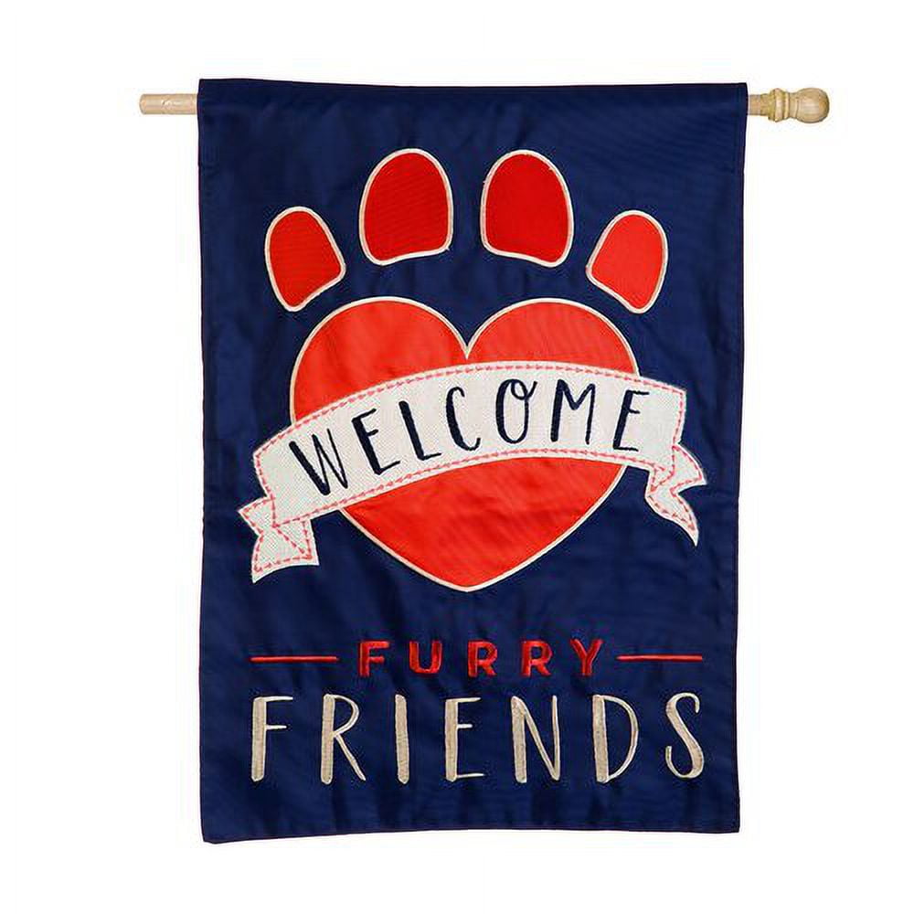 Welcome Furry Friends 2 Sided Banner Flag - Walmart.com
