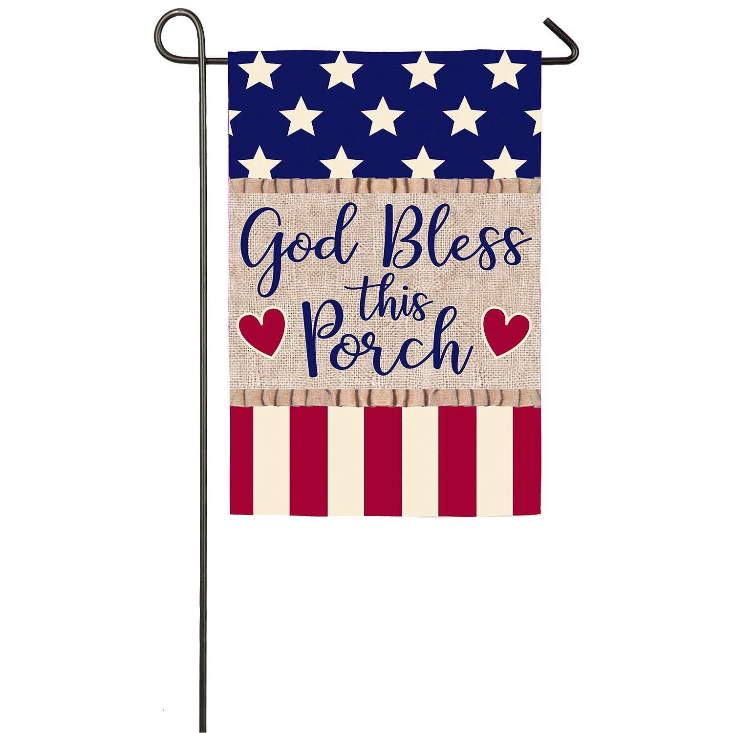 Evergreen Flag God Bless this Porch Garden Burlap Flag - Walmart.com