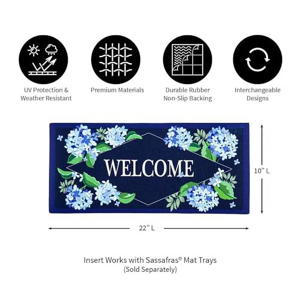 Evergreen Flag Hydrangea Welcome Sassafras Switch Mat | Interchangeable ...